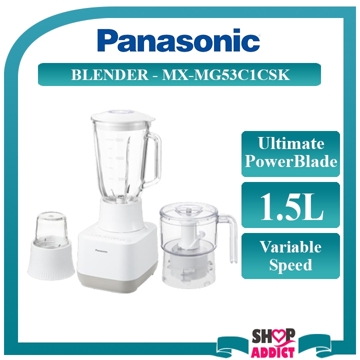 Panasonic 700W Glass Jug Blender MX-MG53C1CSK (1.5L) Pengisar with ...