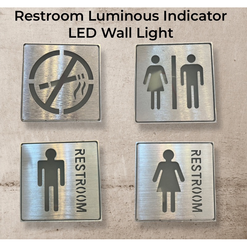 Aluminum Frame LED Sign Board Male,Female,No Smoking,Male&Female ...