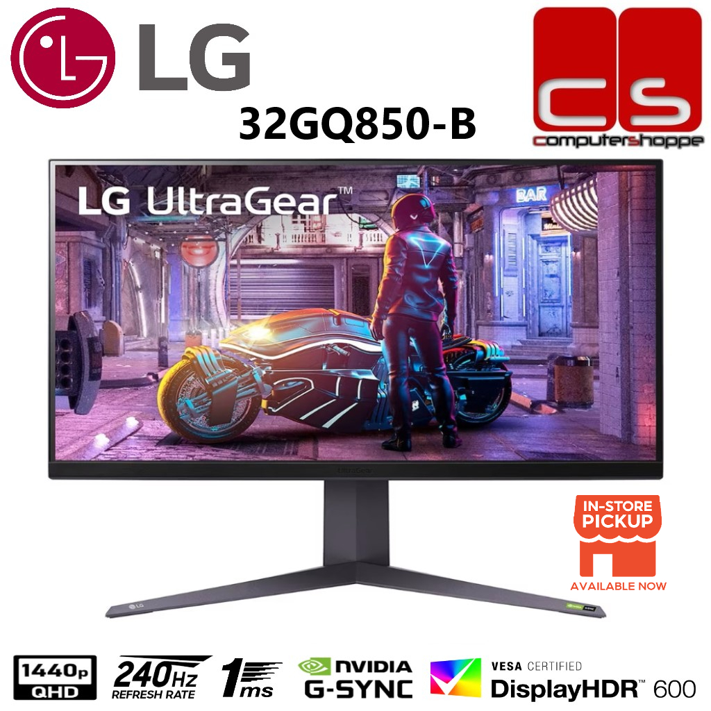 LG UltraGear 32GQ850 32'' QHD Nano IPS 1MS 240HZ G-SYNC FREESYNC HDR 600 Gaming Monitor | Shopee ...