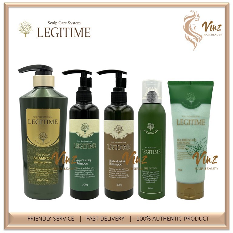 LEGITIME Korea Deep Cleansing / Rich Moisture / Age Scalp Shampoo ...