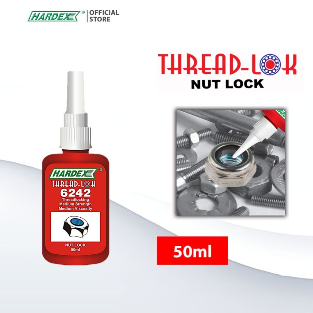 HARDEX Thread Lock Nut Lock - 50ml (6242-50ML) | Shopee Malaysia