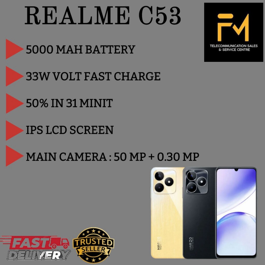 REALME C53 NEW SET WITH ONE YEAR WARRANTY | Shopee Malaysia