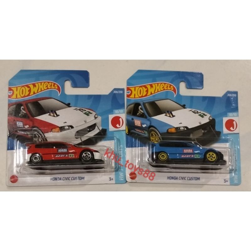 HOT WHEELS COMBO SHORT CARDS HONDA CIVIC CUSTOM / EG6 SHORT CARD / HOT ...