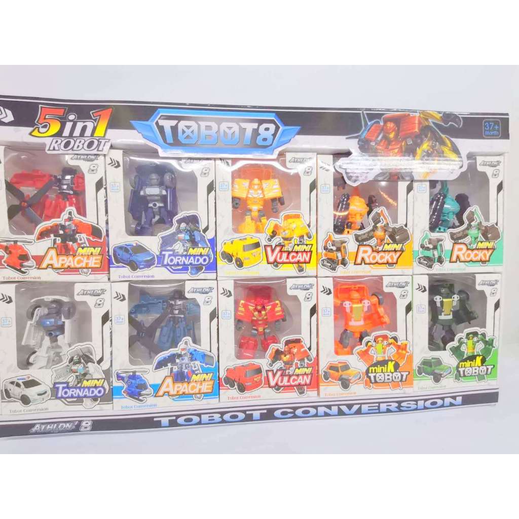 Tobot Athlon Mini Series Transformation Robot 10 in 1 Box变形合体装甲战队10 ...