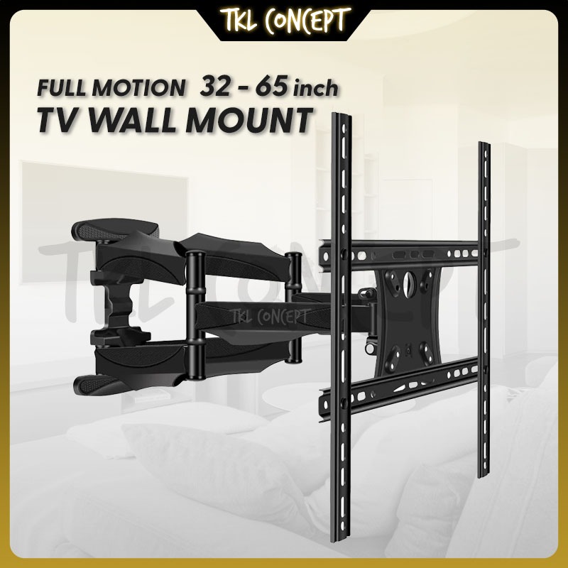 TKL Full MotionTV Bracket Adjustable 32 - 65 Inch Universal Tv Wall ...