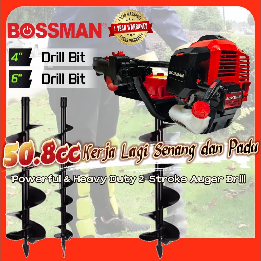 BOSSMAN JAPAN BGD520 50.8cc 2-Stroke Earth Auger Drill Mesin Gorek Tanah | Shopee Malaysia