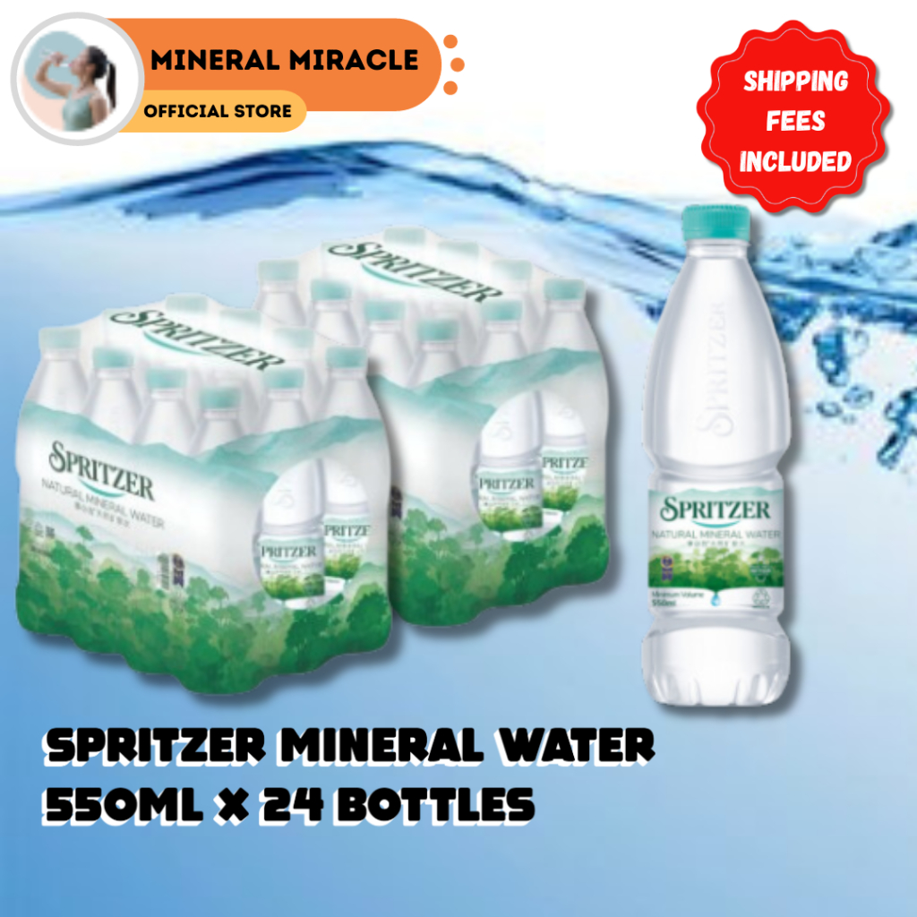 SPRITZER Mineral Water Shrink Wrap (2 PACKS 550ml x 12 Bottles) | Shopee Malaysia