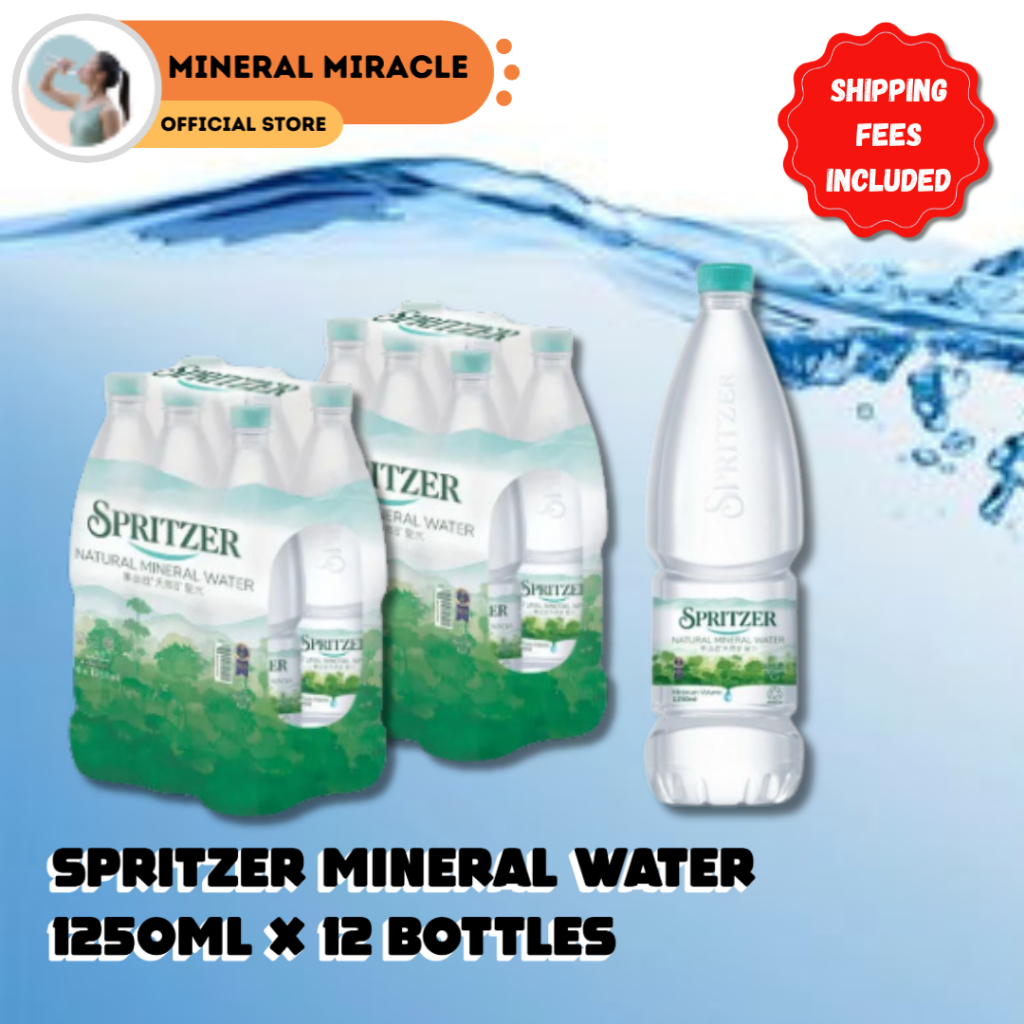 SPRITZER Mineral Water Shrink Wrap (2 PACKS 1250ml x 6 Bottles ...