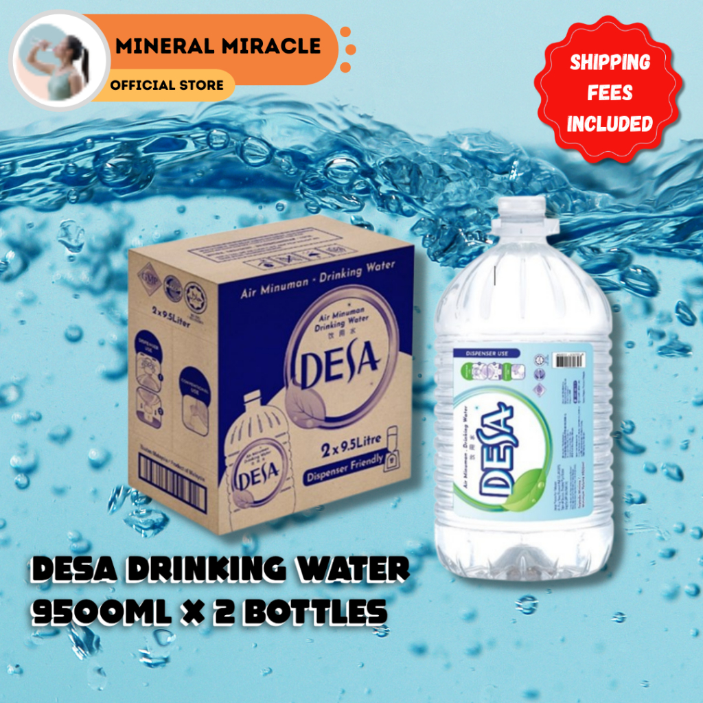 DESA Drinking Water (1 CARTON 9500ml x 2 Bottles) | Shopee Malaysia