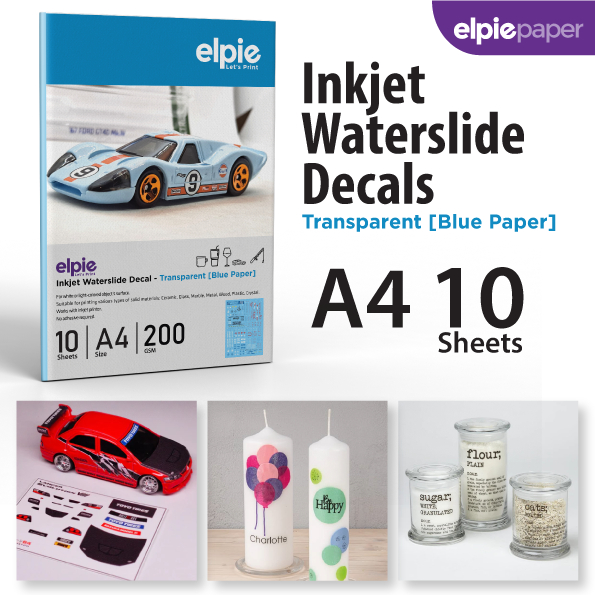 10pcs/pack A4 Inkjet Blue Paper Transparent Waterslide Decal | Shopee ...