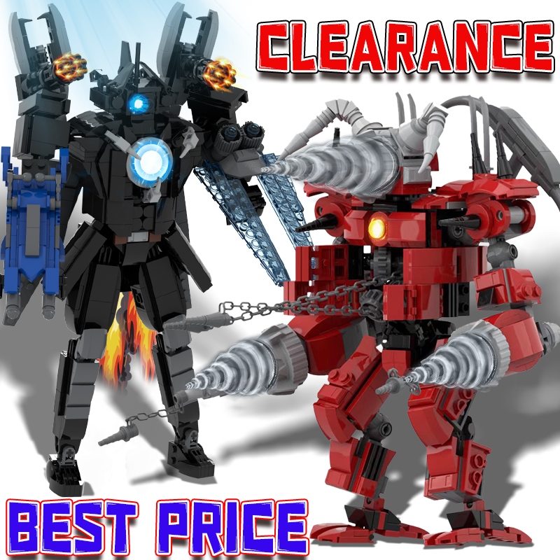 Netflix Titan TV Man Skibidi Toilet Toys Building Blocks Puzzle Clock ...