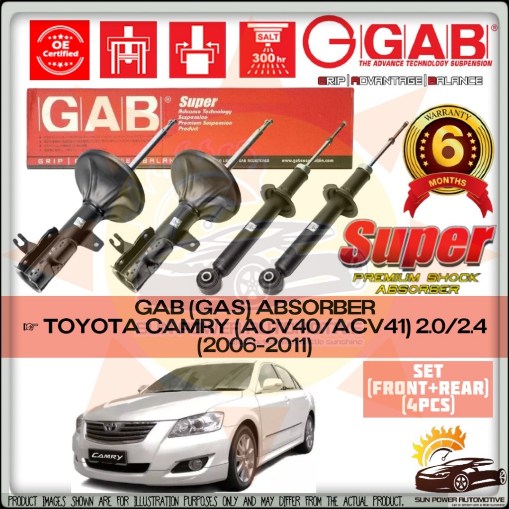 GAB SUPER PREMIUM Toyota Camry ACV40 / ACV41 2.0 / 2.4 Gas Shock Strut ...