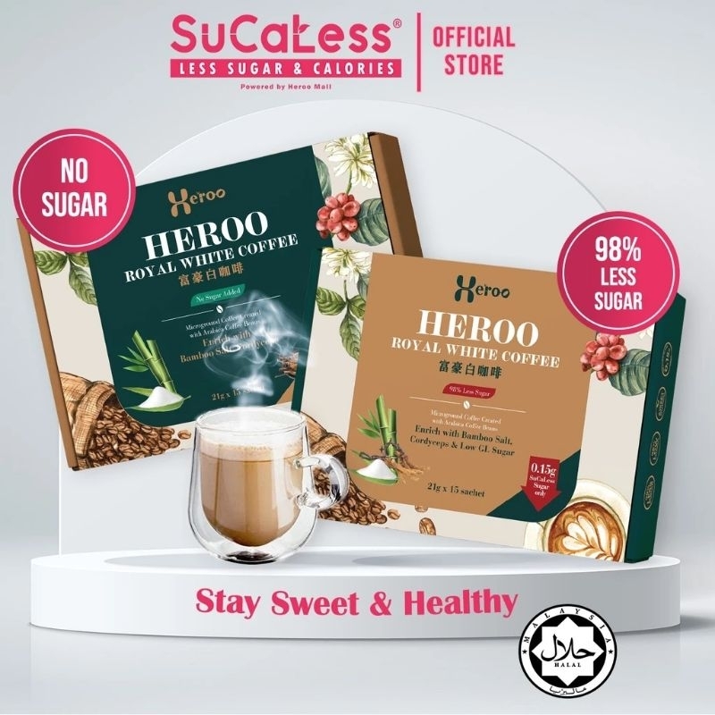 SPECIAL BUNDLE OFFER: 2 x Heroo Royal White Coffee (21g x 15 SACHETS ...