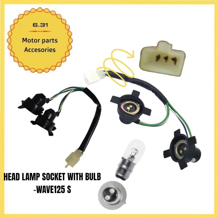 HEAD LAMP SOCKET HONDA WAVE125 S WAVE 125 S WAVE125S HEAD LAMP SOCKET ...