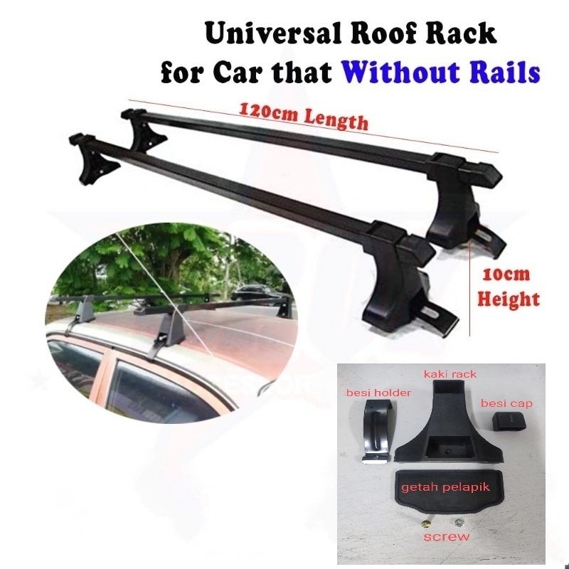 Car Roof Rack Bar Carrier Universal 120cm bumbung kereta Rack Pasar ...