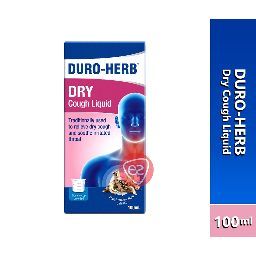 (EXP: 03/27) Duro-Herb Dry Cough Liquid 100ml With Marshmallow Root ...