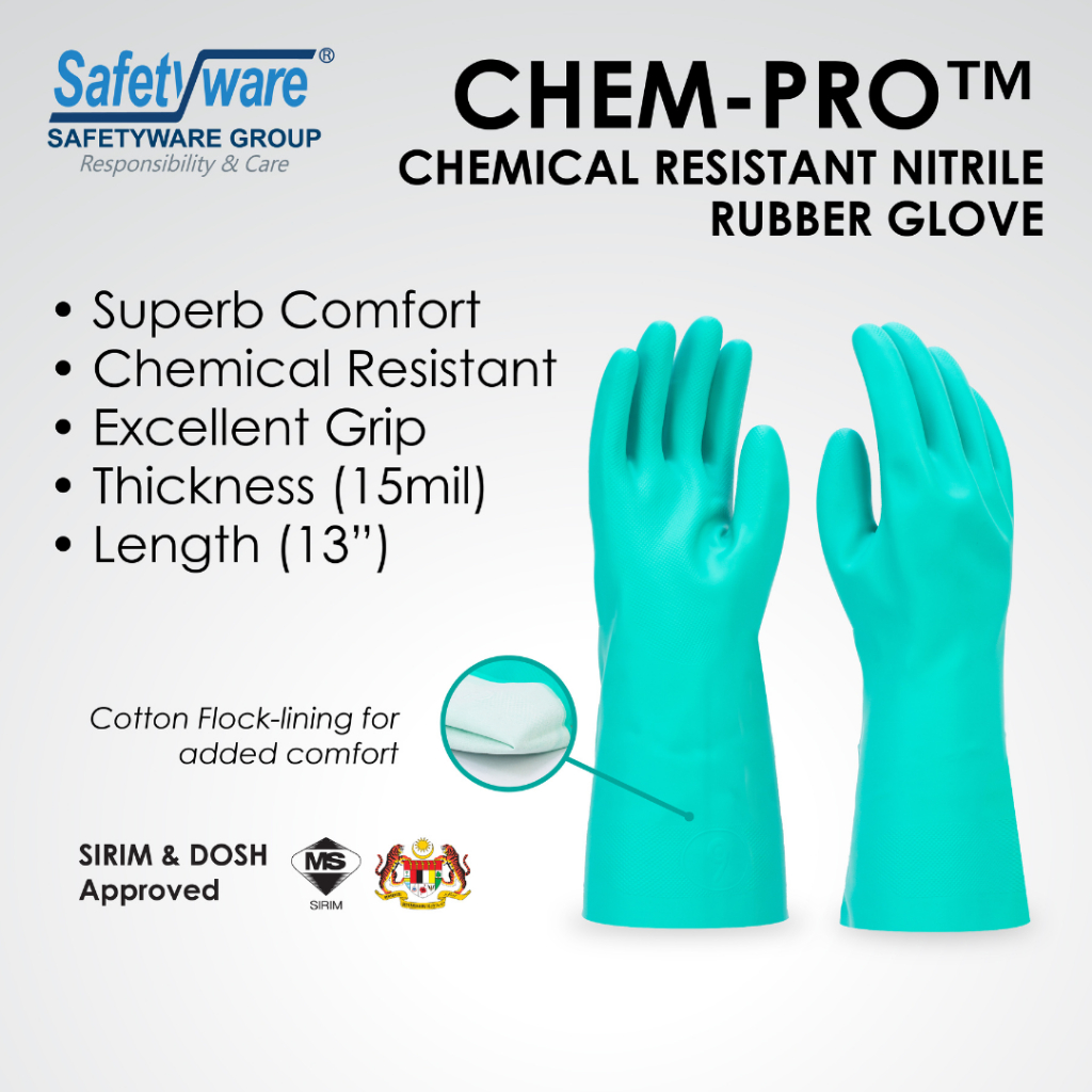 DOSH SIRIM CERTIFIED SAFETYWARE Medium Duty Chemical Resistant ...