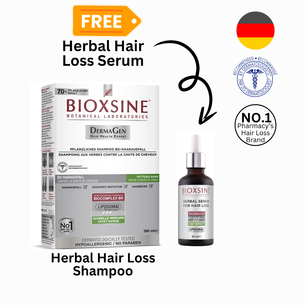 Bioxsine Dermagen Hair Loss Herbal Shampoo For Oily Scalp (300ml ...