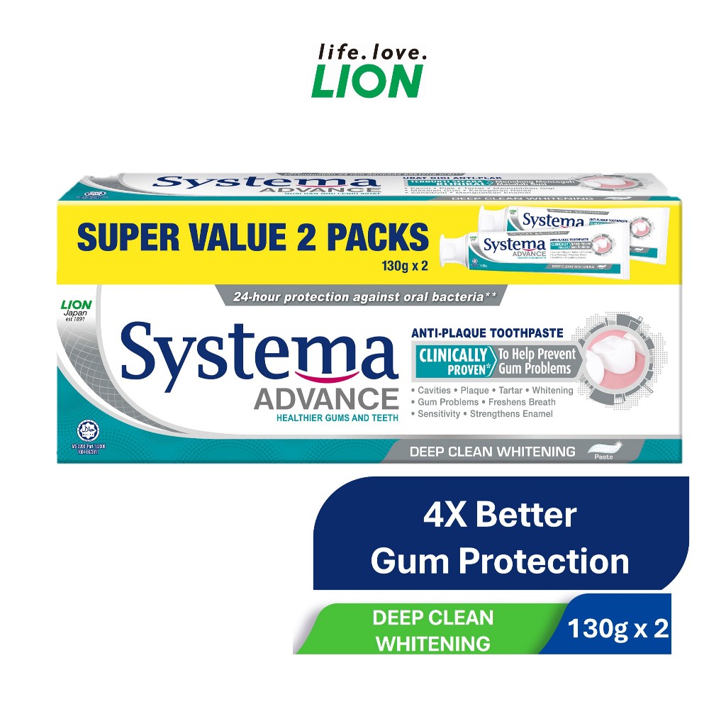 SYSTEMA Advance Toothpaste - Deep Clean Whitening Super Value (2x130g ...