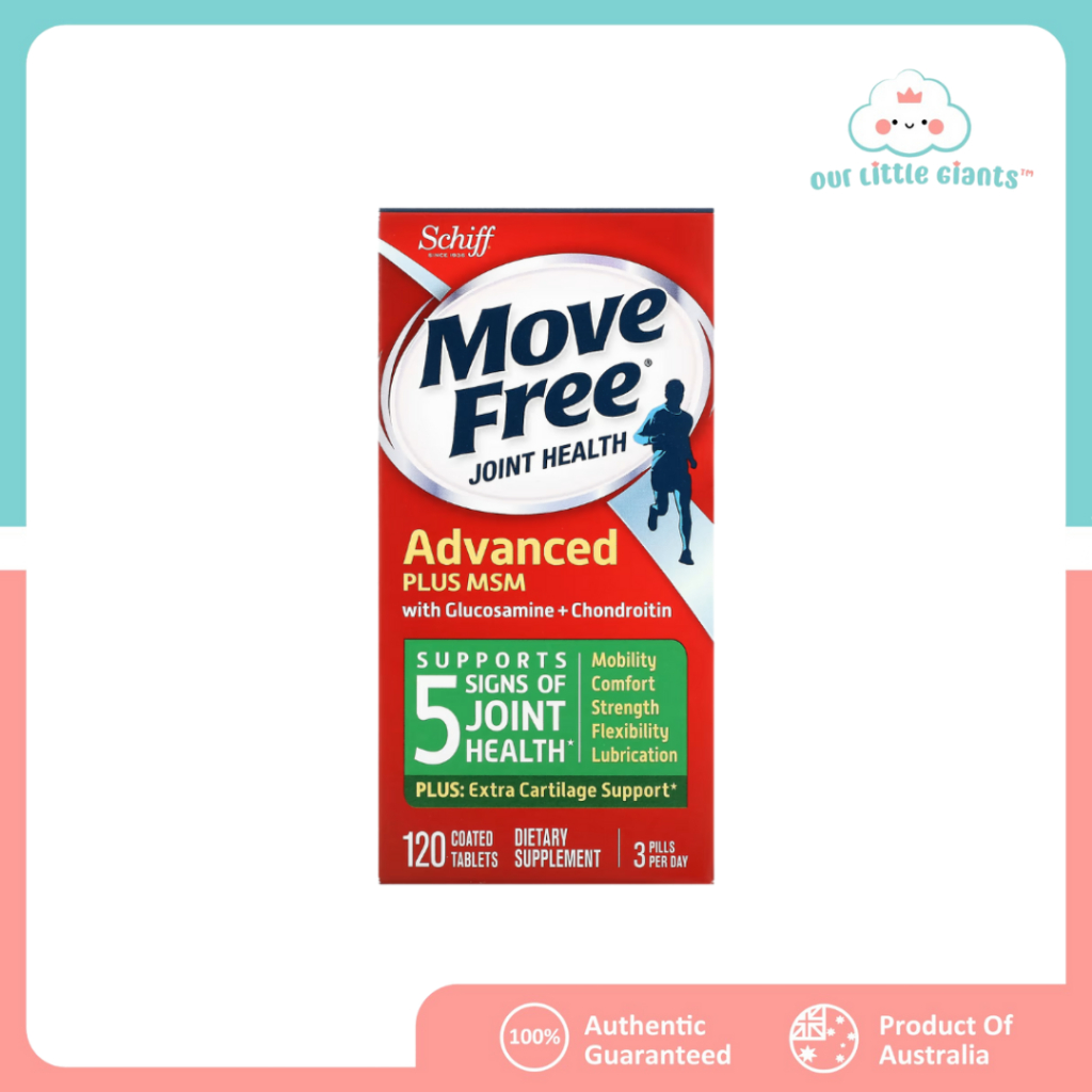 Move Free Advanced + MSM 120 Caps/Schiff MoveFree Glucosamine Plus Chondroitin with MSM, Calcium ...
