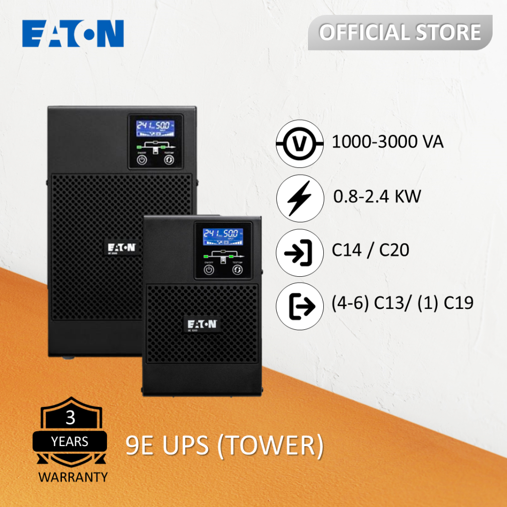 EATON UPS 9E1000I/9E2000I/9E3000I (TOWER) | Shopee Malaysia