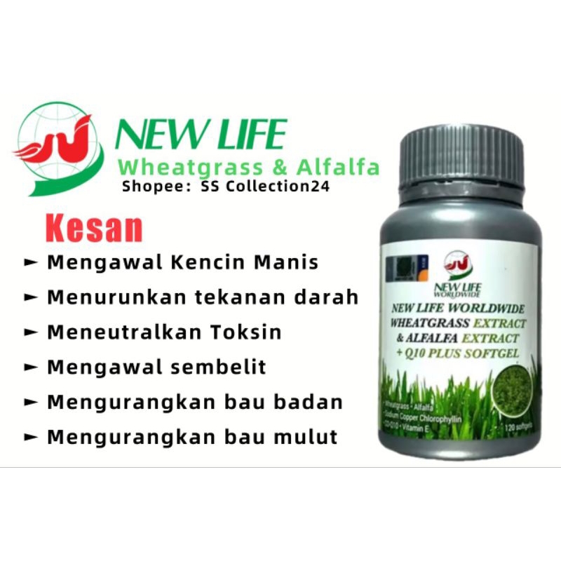 New Life Wheatgrass & Alfafal Detoksifikasi Meneutralkan Toksin ...