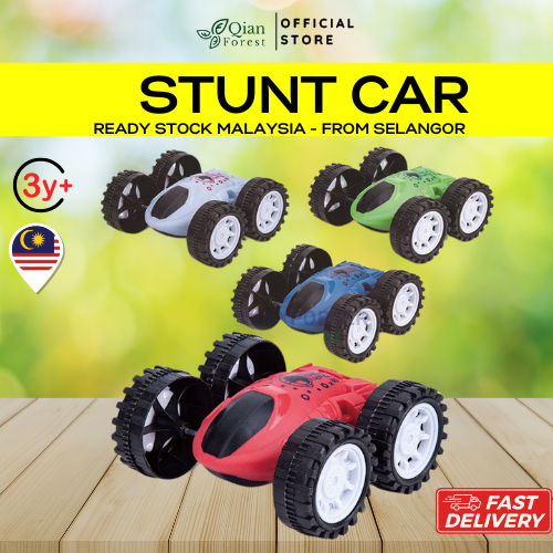 Mini Stunt Flipping Car | Push Back Toy Double Side Anti Collision RC ...