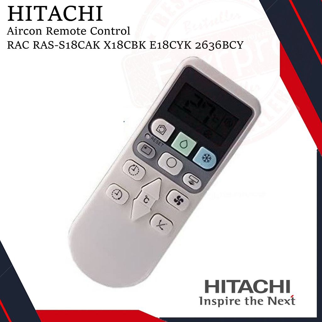 Hitachi Air Conditioning Remote Control RAC RAS-S18CAK X18CBK E18CYK 26 ...