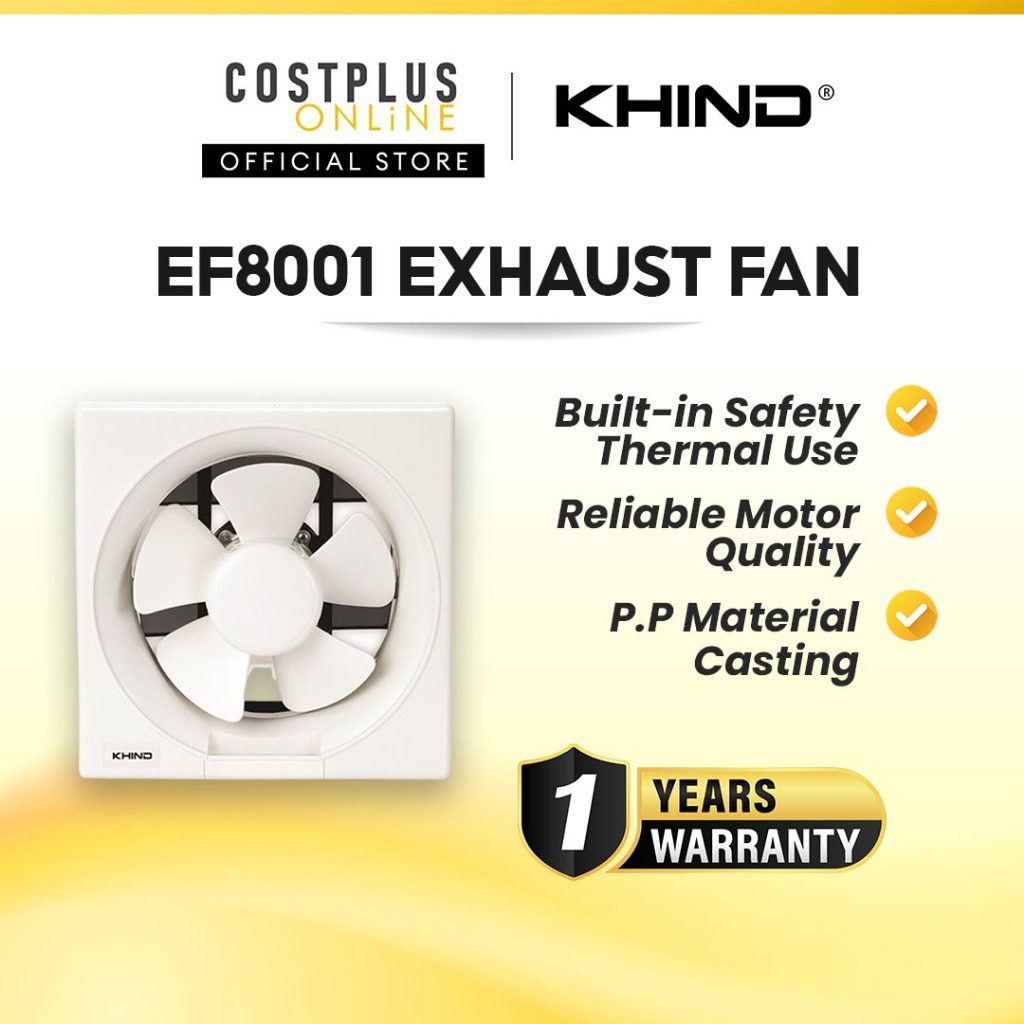 Khind EF8001 Exhaust Fan Ventilation 8" 排气扇通风 Pengudaraan Kipas Ekzos ...