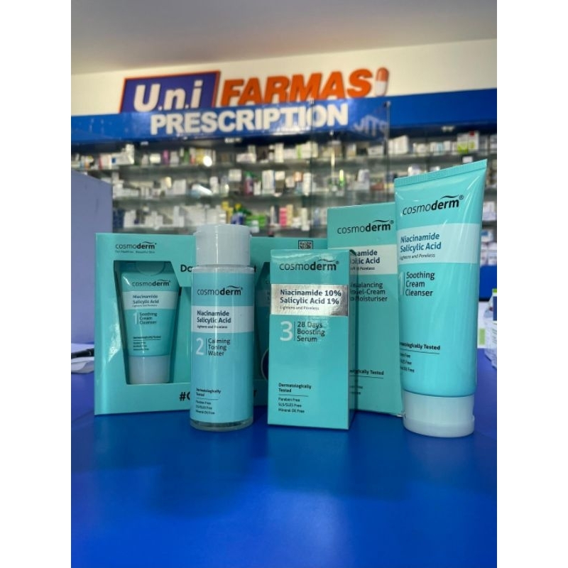 COSMODERM NIACINAMIDE SALICYLIC ACID [TRIAL SETS/CLEANSER/TONER/SERUM ...