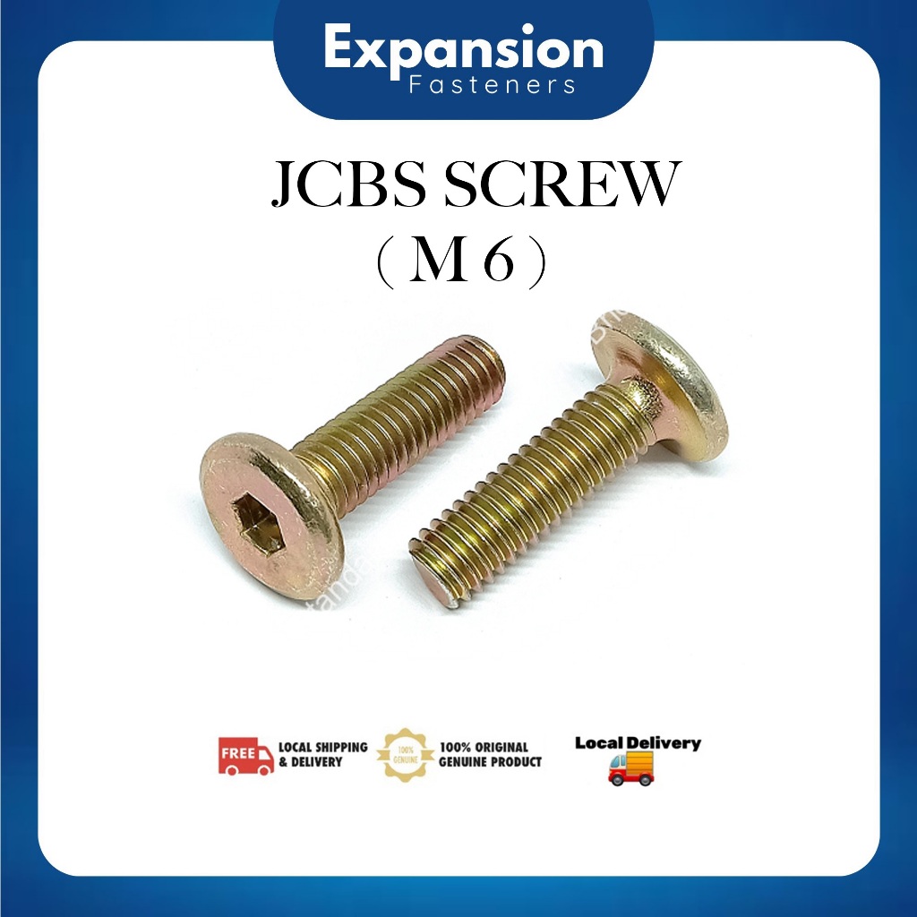 JCBC JCBB Furniture Connector Fixing Screw Bolt Nut Hex Insert Wood ...