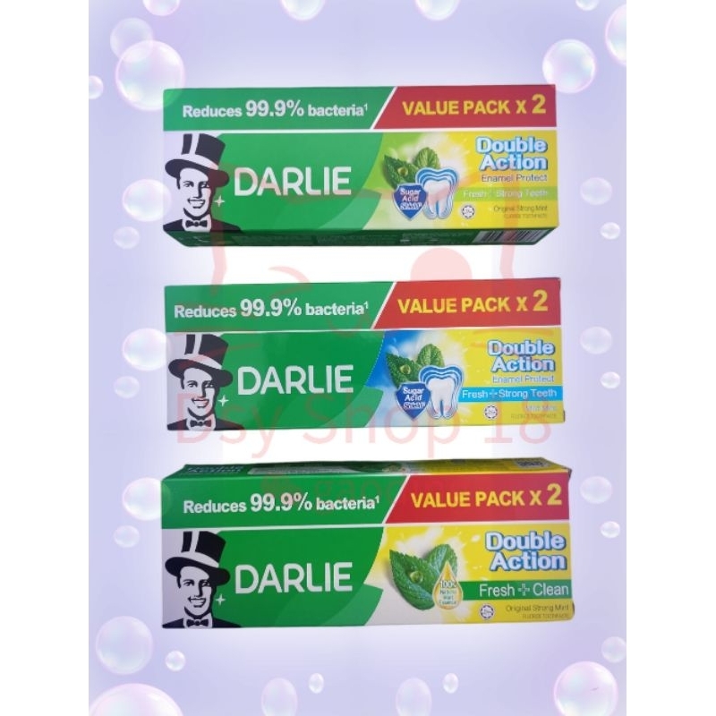 DARLIE Double Action Toothpaste Value Pack 200g x 2 / 225G x 2 | Shopee Malaysia