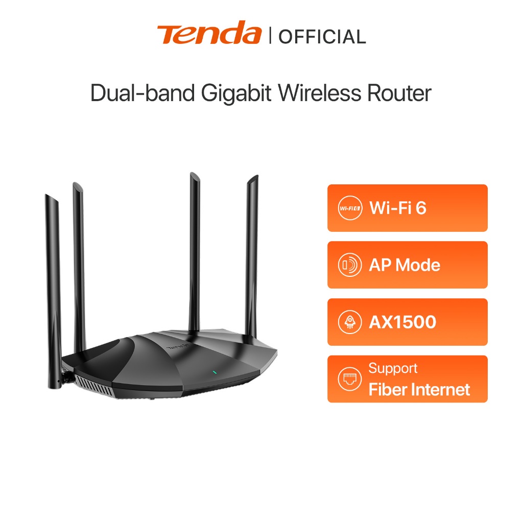 Tenda TX2 AX1500 WiFi 6 Router Dual Band Gigabit Wireless Router ...
