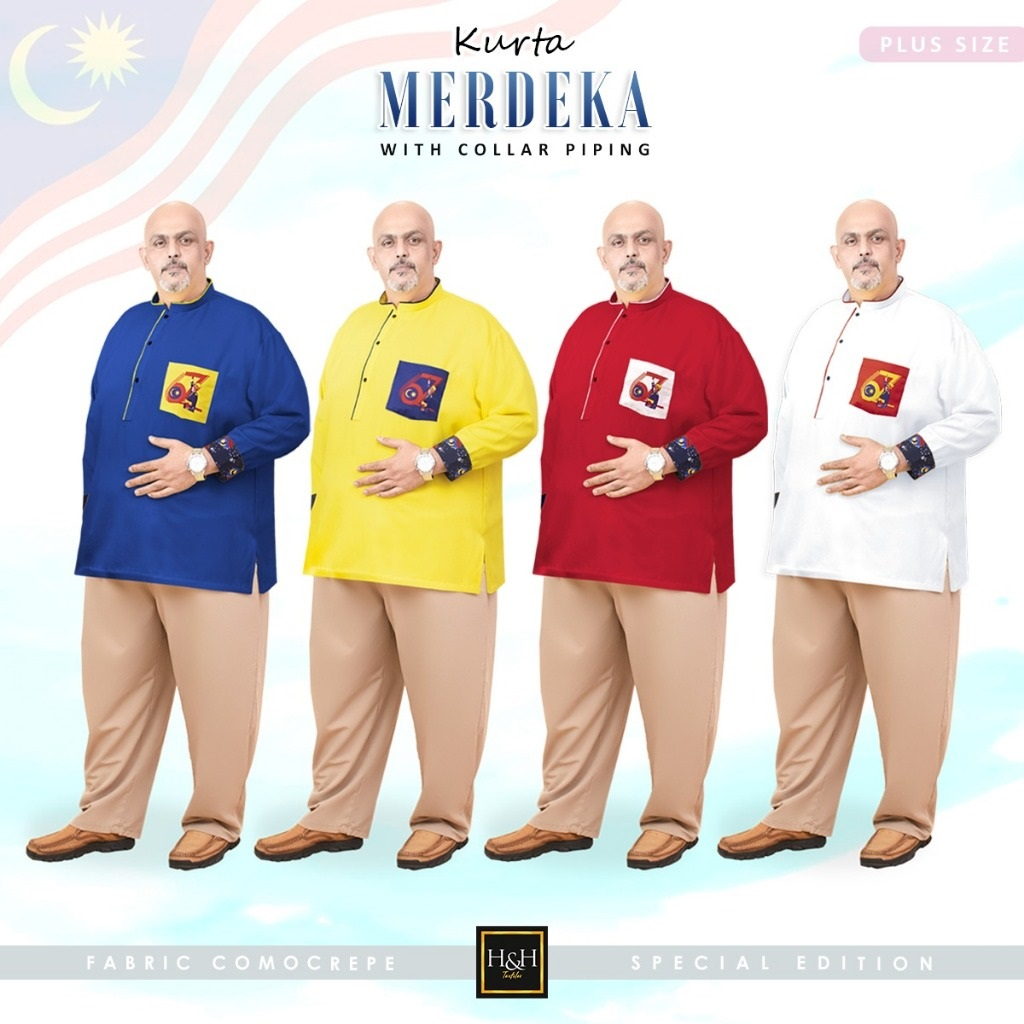 Merdeka 2024 Special Edition Kurta Elegan untuk Lelaki Dewasa dari by ...