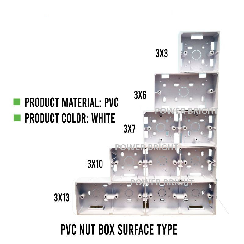 TECHNOPLUS PVC SURFACE TYPE BOX C/W NUT | Shopee Malaysia