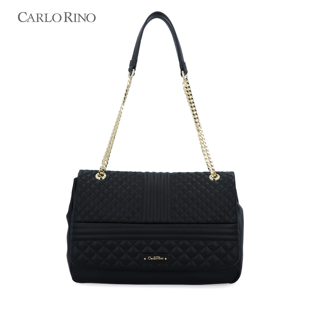 Carlo Rino Bonnie Quilted Shoulder Bag - Black | Shopee Malaysia