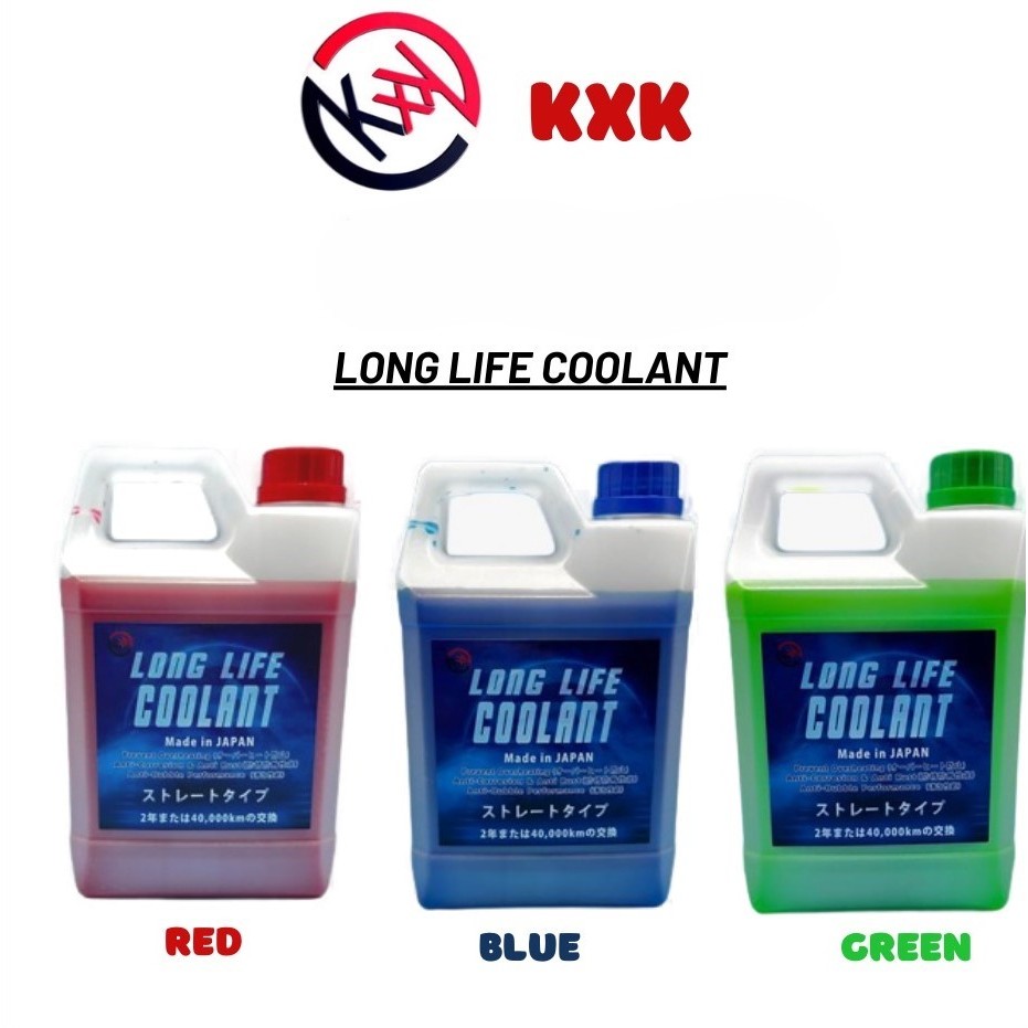 KXK Long Life Coolant 2Liters ( Made in Japan ) Red/Blue/Green | Shopee ...