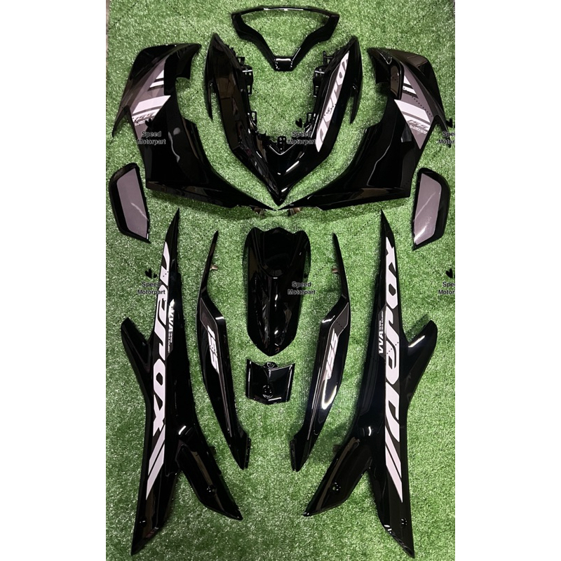 COVER SET NVX V2 AEROX HITAM GREY BLACK DESIGN BARU | Shopee Malaysia