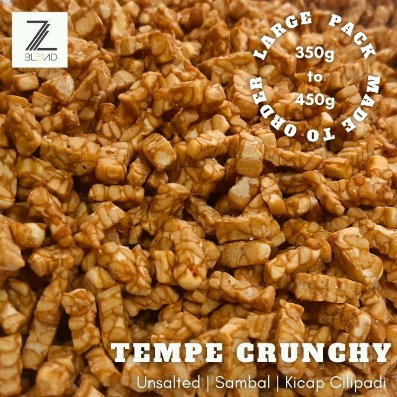 Tempe Crunchy Unsalted Snack | Sambal & Kicap Cilipadi Tempe | Large ...
