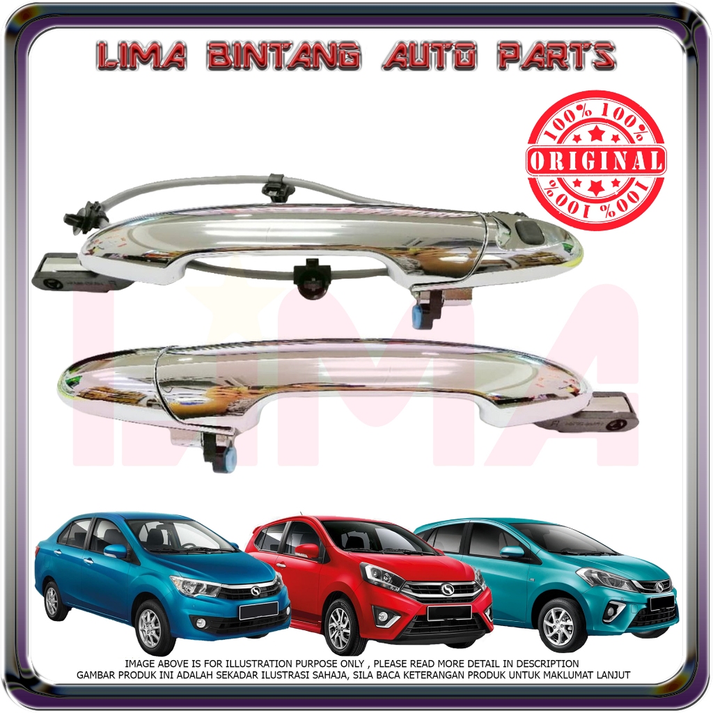 Perodua Axia , Bezza , Myvi D20N Door Outer Handle Chrome ( Pembuka ...