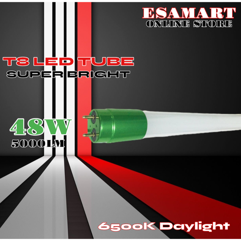 LED T8 Super Bright 48W 4FT Light Tube Lampu Kalimantang / complete ...
