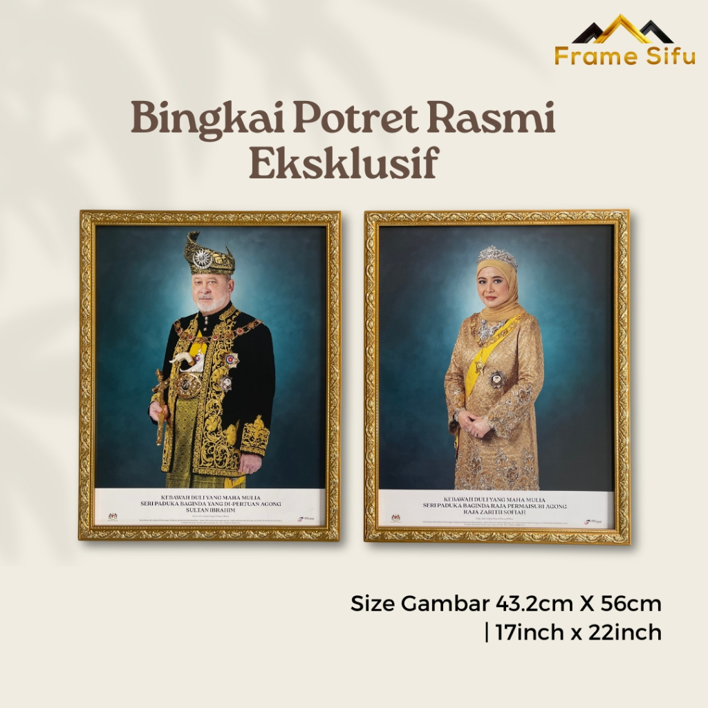 Bingkai Potret Agong Dan Permaisuri | Shopee Malaysia