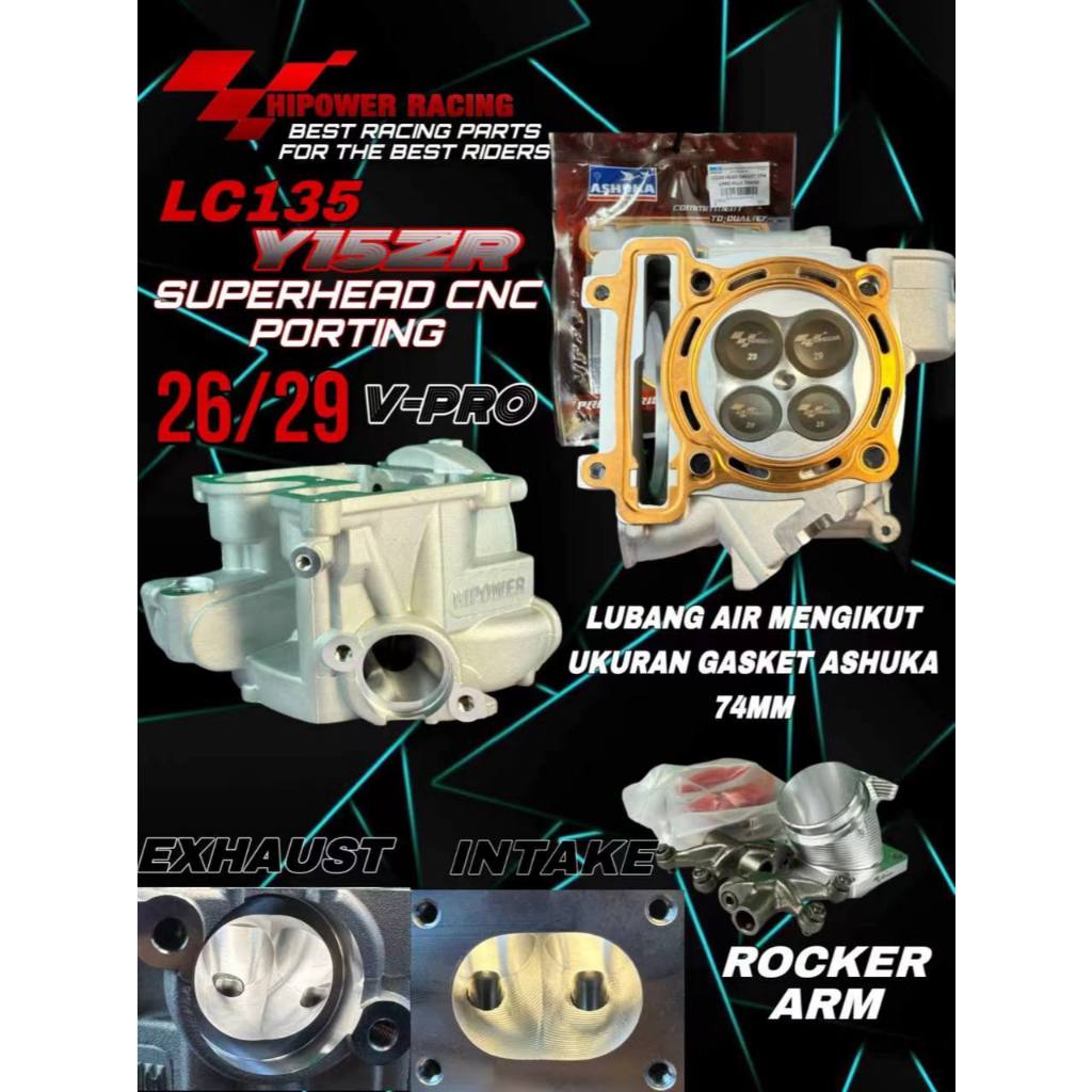 Y15ZR Y15 LC135 LC 135 Hipower CNC PORTING Racing superhead SUPER HEAD ...
