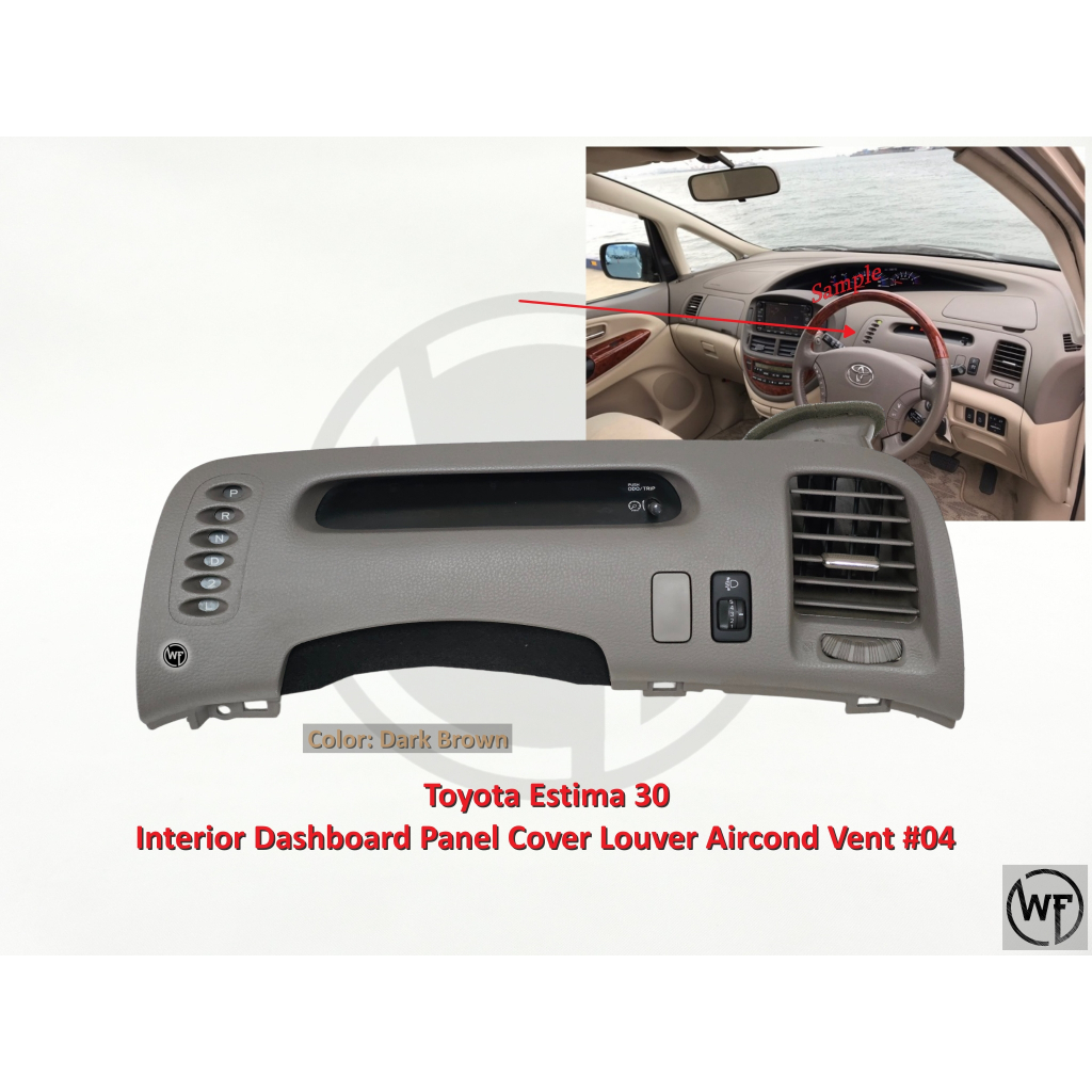 Toyota Estima ACR30 MCR30 Interior Dashboard Panel Cover Louver Aircond ...