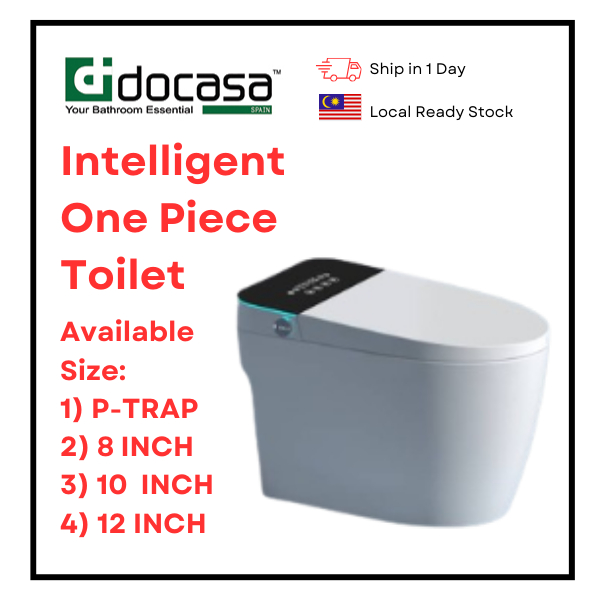 DOCASA A2000 PTRAP 200MM 250MM 300MM Smart Toilet Bowl Set Auto Sense ...