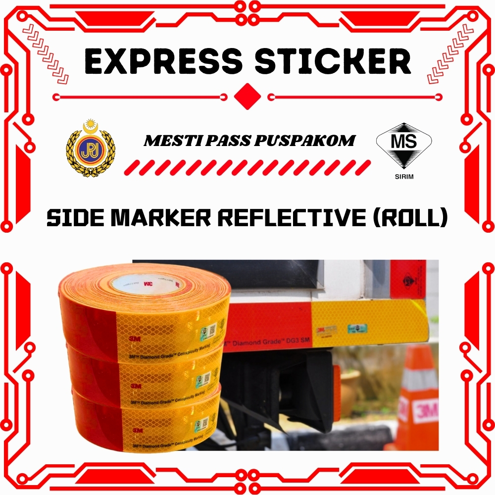 Express Sticker 3M Side Marking Reflector Sticker REFLECTIVE JPJ ...