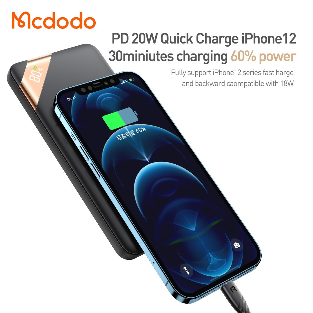MCDODO FAST CHARGE POWER BANK MC-7320 QC+PD Fast Charging Power Bank ...
