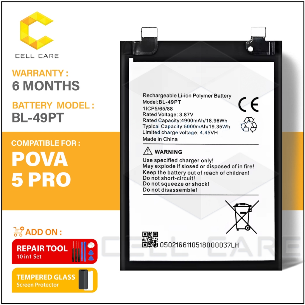 Battery BL-49PT For INFINIX POVA 5 PRO (5000 mAh) | Shopee Malaysia