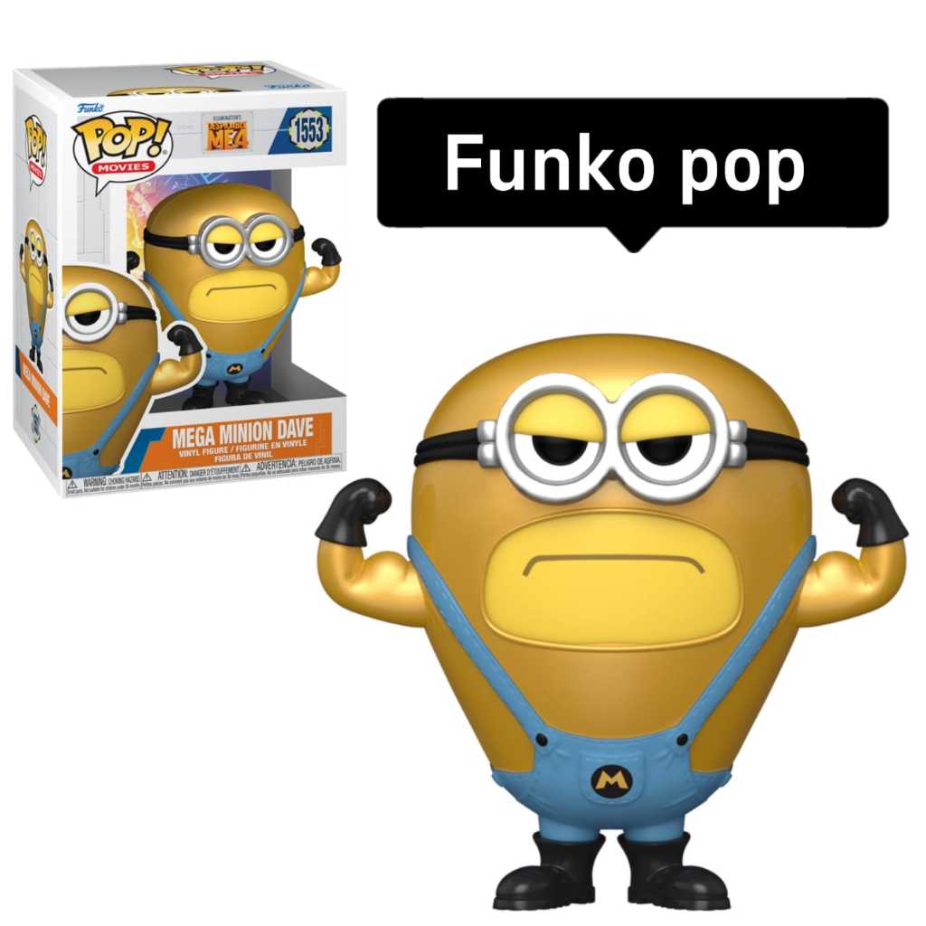 Original Funko Pop! Movies Despicable ME4 1553 Mega Minion Dave ...