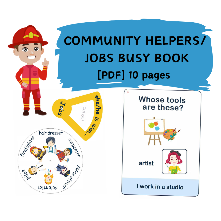 A636 – [PDF] Community Helpers Busy Book 10 pages - jobs professional ...